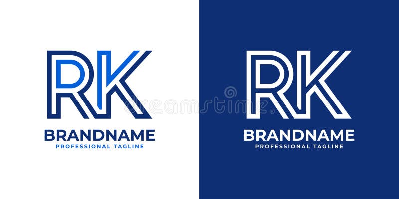 Letters RK Line Monogram Logo, Suitable for Business with RK or KR ...