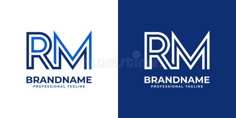 Letters RM Line Monogram Logo, Suitable for Business with RM or MR ...