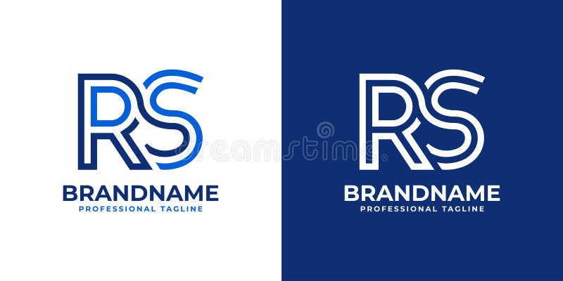 Letters RS Line Monogram Logo, Suitable for Business with RS or SR ...