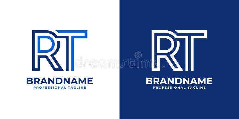 Letters RT Line Monogram Logo, Suitable for Business with RT or TR ...