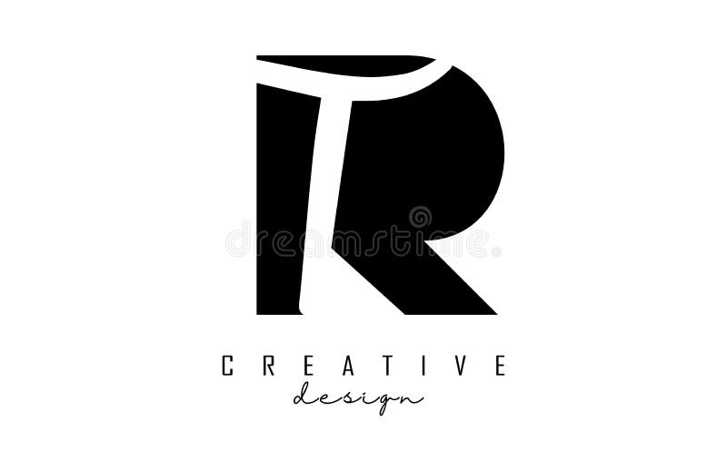 Letters RT Logo with a Minimalist Design. Letters R and T with ...