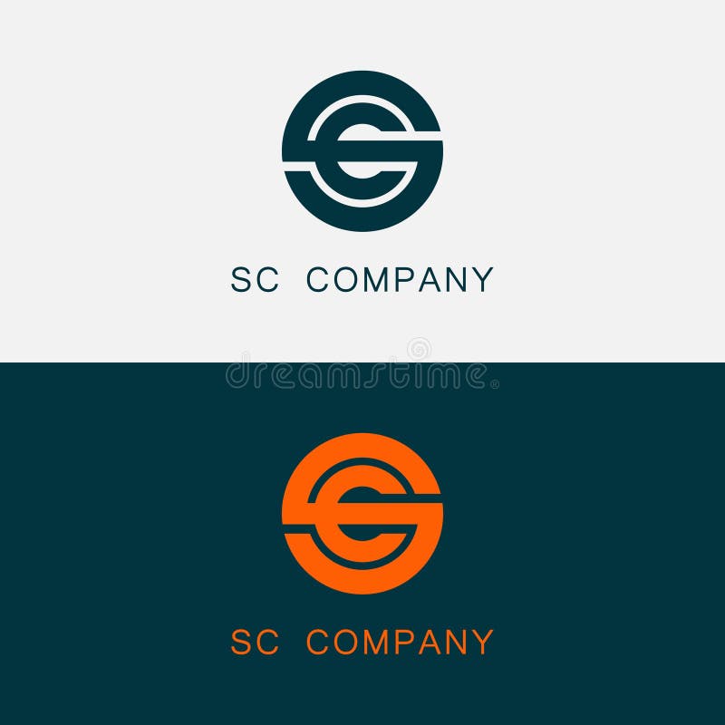 Letters S and C or SC Line Logo Design. Linear Minimal Stylish Emblem ...