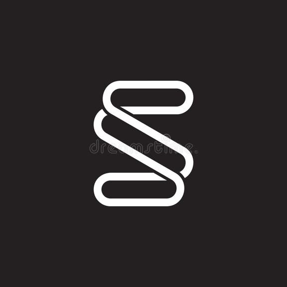 Letters S Ss Overlapping Simple Geometric Line Logo Vector Stock Vector ...