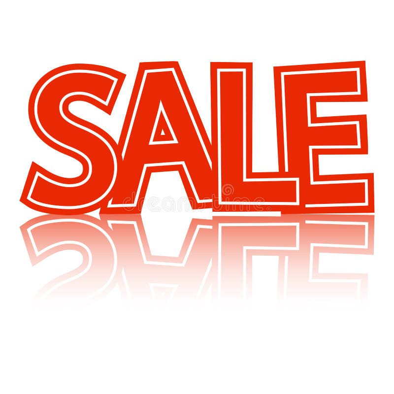 Letters SALE With Reflection Stock Vector - Illustration of final, sale ...