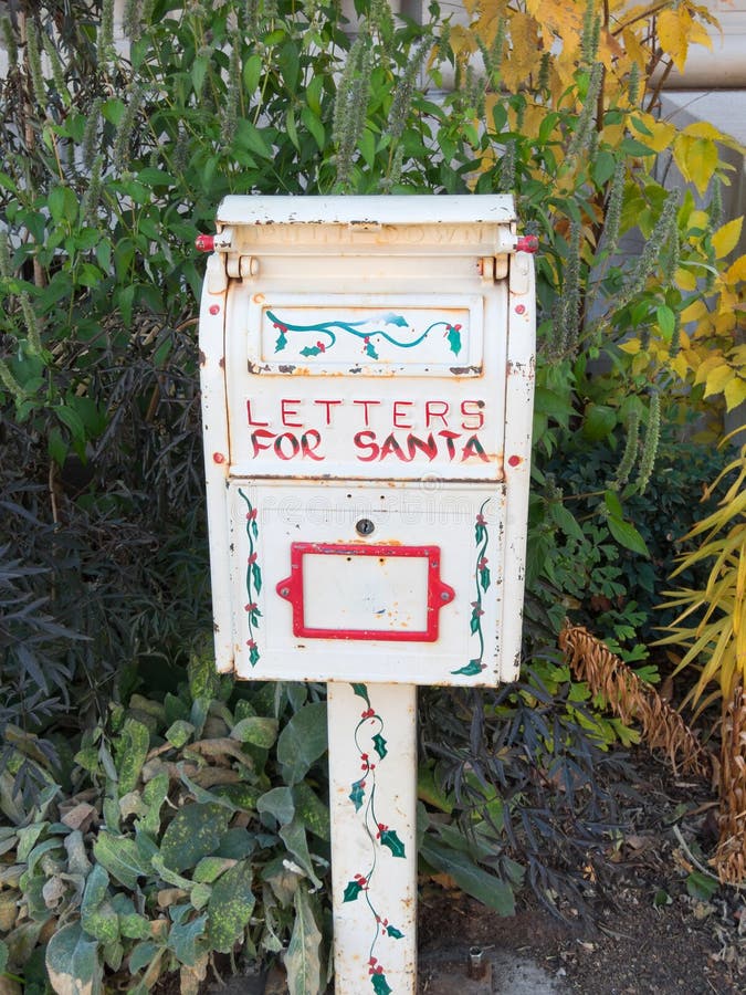 Letters for Santa mailbox stock image. Image of delivery - 296731579
