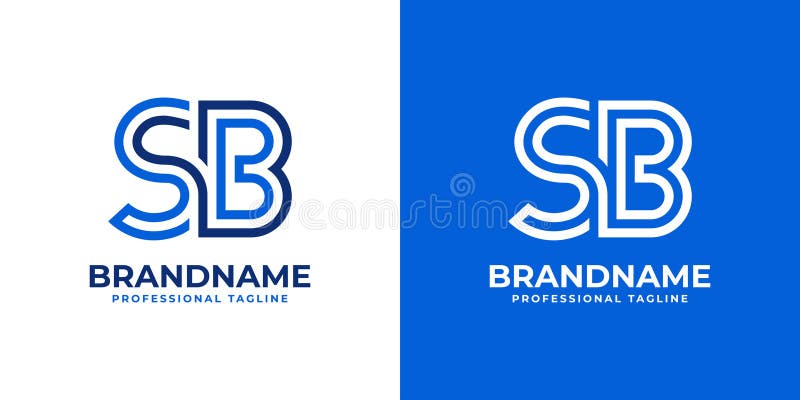 Letters SB Line Monogram Logo, Suitable for Business with SB or BS ...