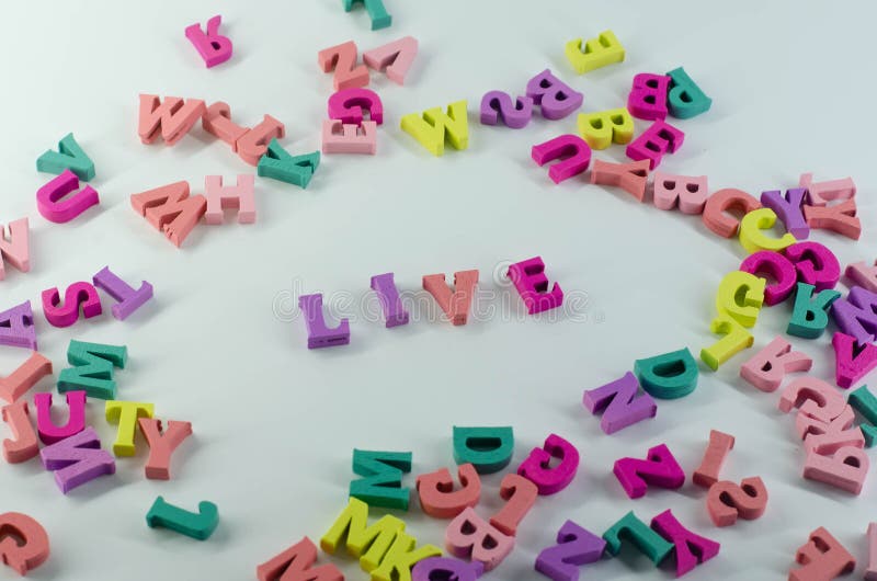 The Letters are Scattered on a White Background. the Word Life ...