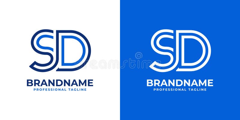 Letters SD Line Monogram Logo, Suitable for Business with SD or DS ...