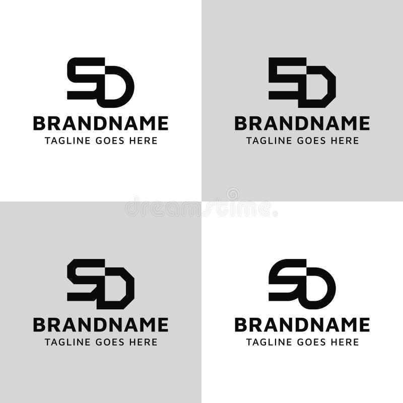 Letters SD Monogram Logo Set, Suitable for Any Business with DS or SD ...