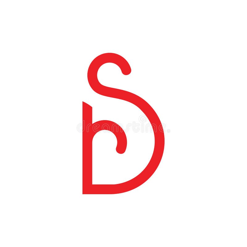 Letters Sd Simple Curves Line Loop Design Logo Stock Vector ...