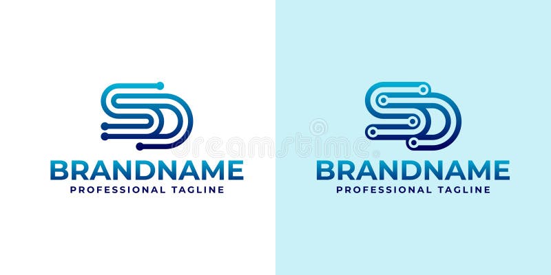 Letters SD Technology Logo, Great for Tech Hardware and Electronics ...