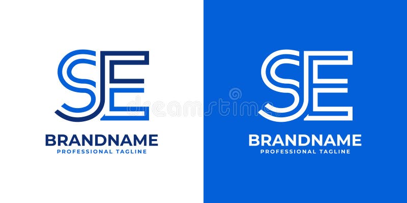 Letters SE Line Monogram Logo, Suitable for Business with SE or ES ...