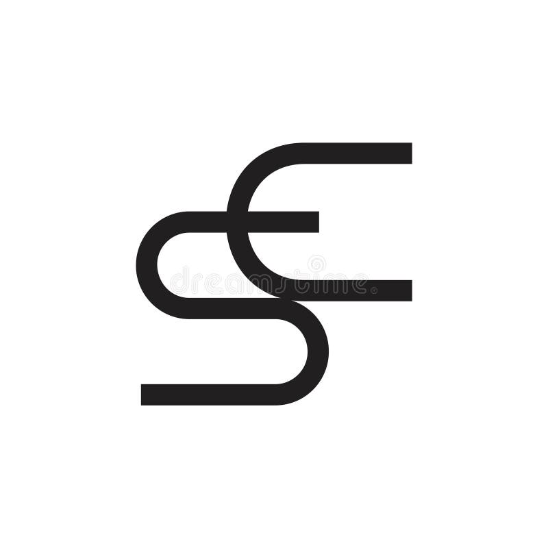 Letters Se Simple Linked Line Geometric Logo Vector Stock Vector ...