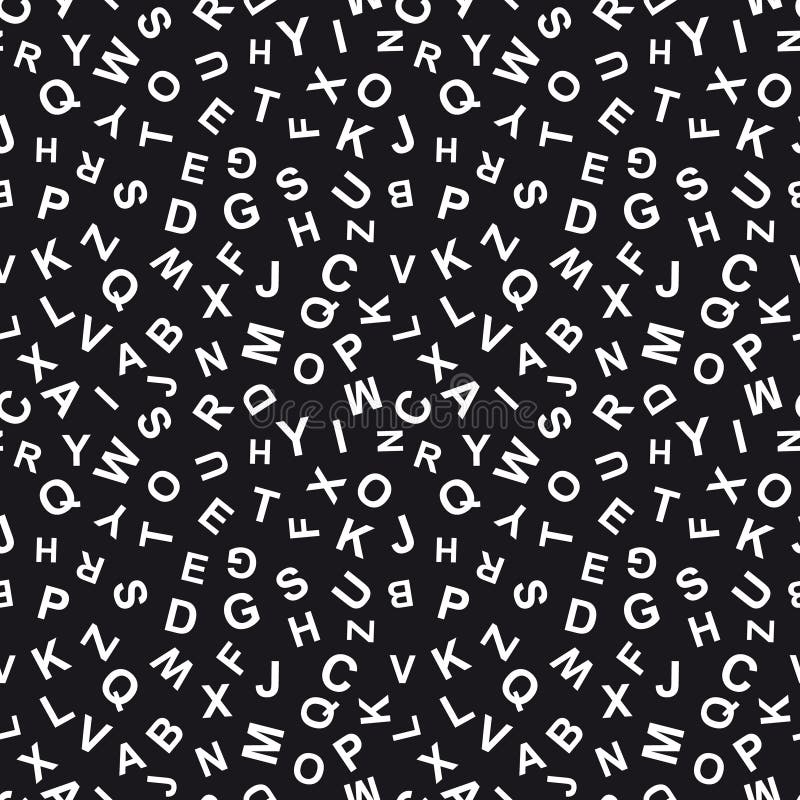 Letters Seamless Pattern stock illustration. Illustration of cover ...