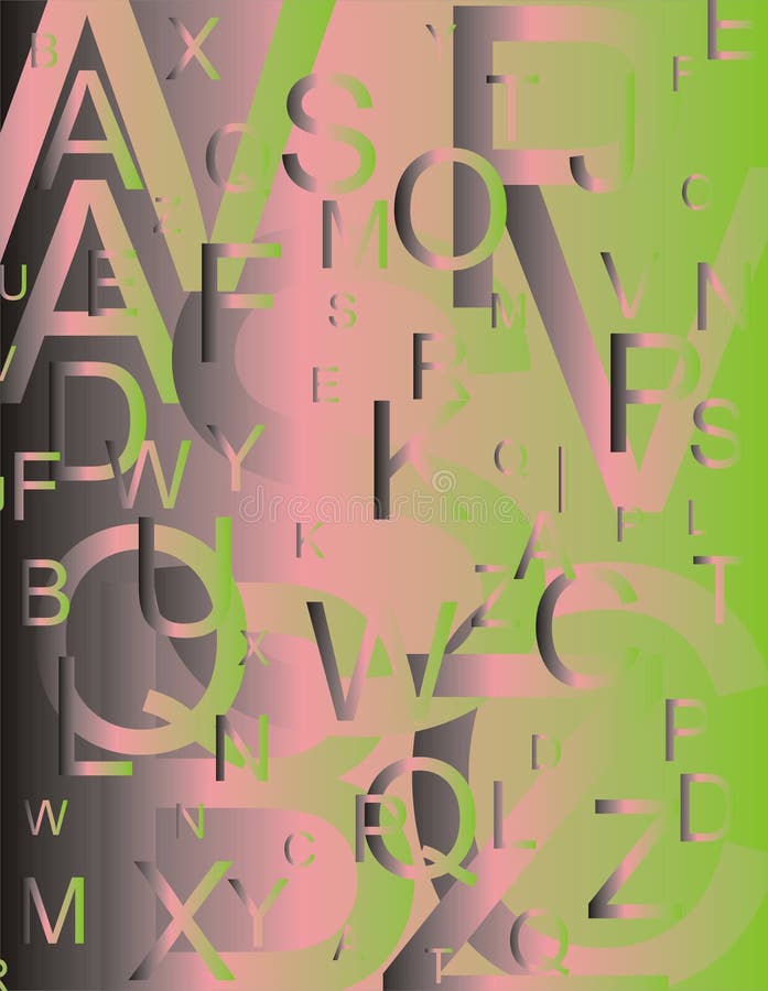 Letters set pink stock vector. Illustration of childhood - 7223153