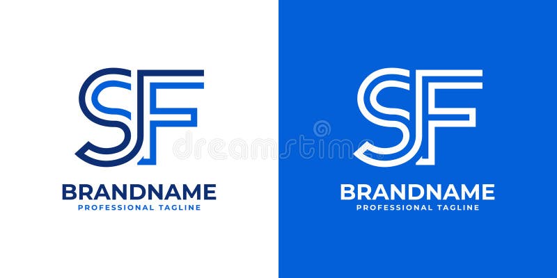Letters SF Line Monogram Logo, Suitable for Business with SF or FS ...