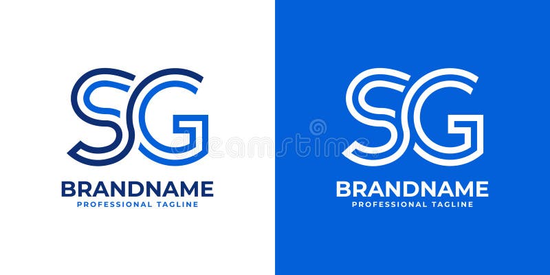 Letters SG Line Monogram Logo, Suitable for Business with SG or GS ...