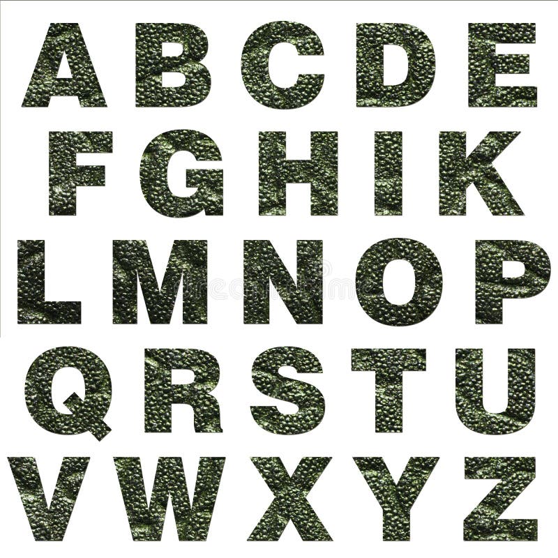 Letters from the skin stock illustration. Illustration of fabric ...