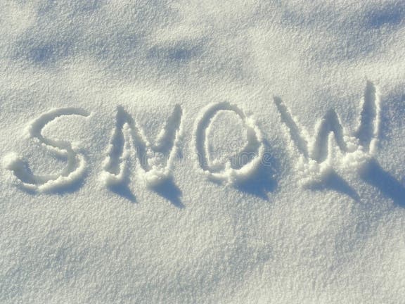 Letters in the snow stock photo. Image of snowflakes - 28396254