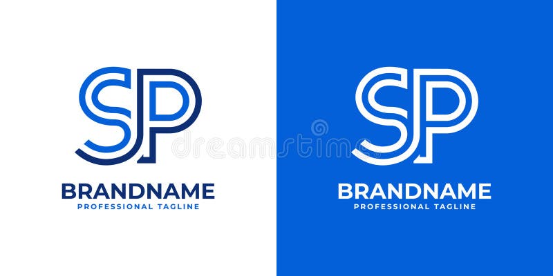 Letters SP Line Monogram Logo, Suitable for Business with SP or PS ...