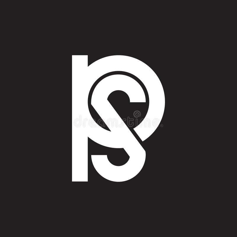 Letters Sp Simple Flat Geometric Line Logo Vector Stock Vector ...