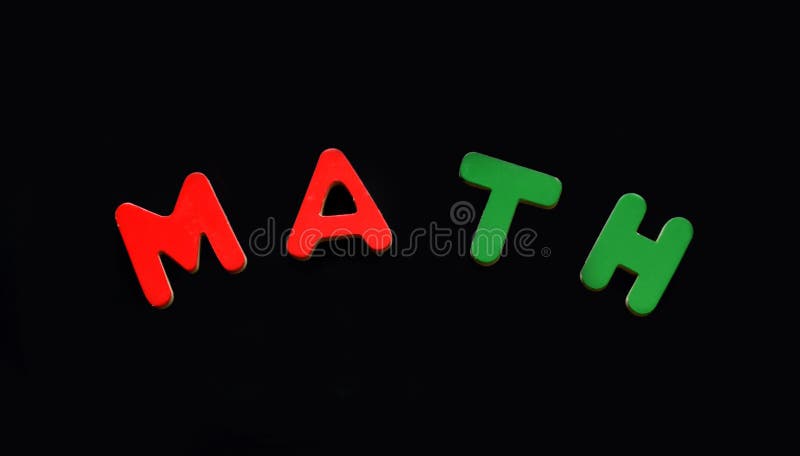 Letters Spell Math on Black Stock Photo - Image of board, magnetic ...