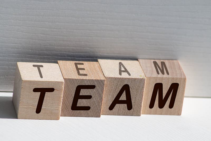 Letters that Spell Team. Alphabet Blocks, Harmonious Work Stock Image ...