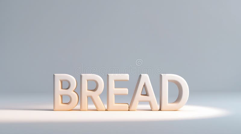 Letters Spelling Bread on a Soft Surface Create a Simple yet Appealing ...