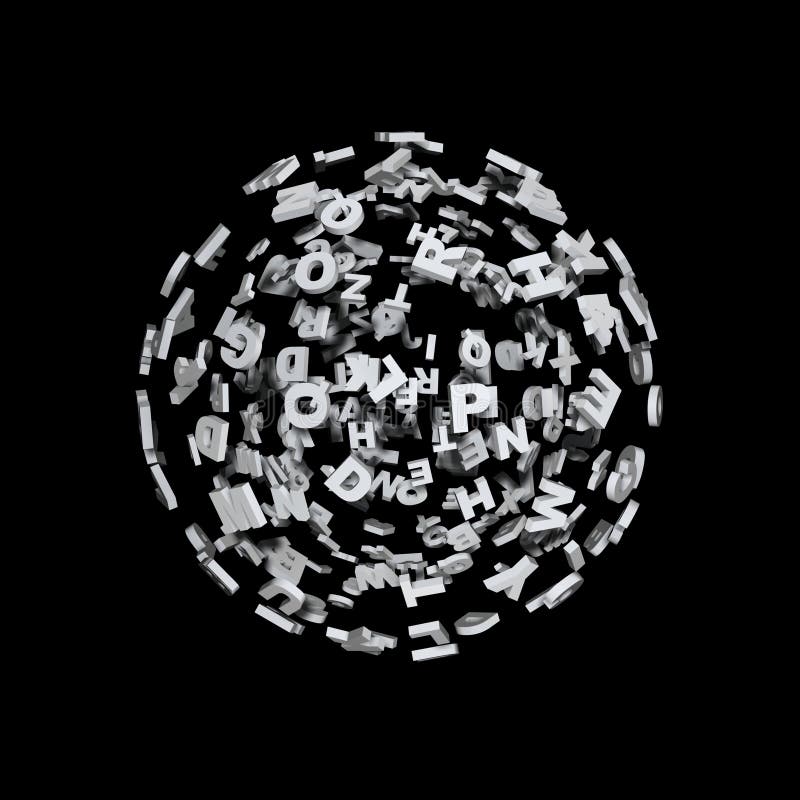 Letters sphere stock illustration. Illustration of abstract - 16646943