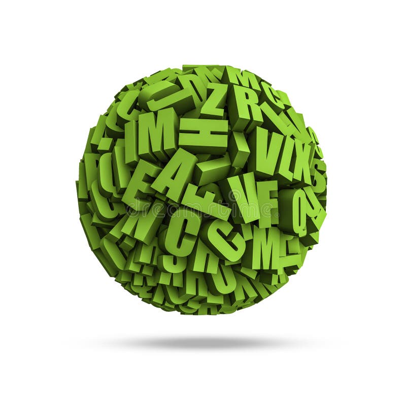 Letters sphere stock illustration. Illustration of dyslexic - 43028987