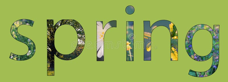 Letters spring concept stock illustration. Illustration of foliage ...