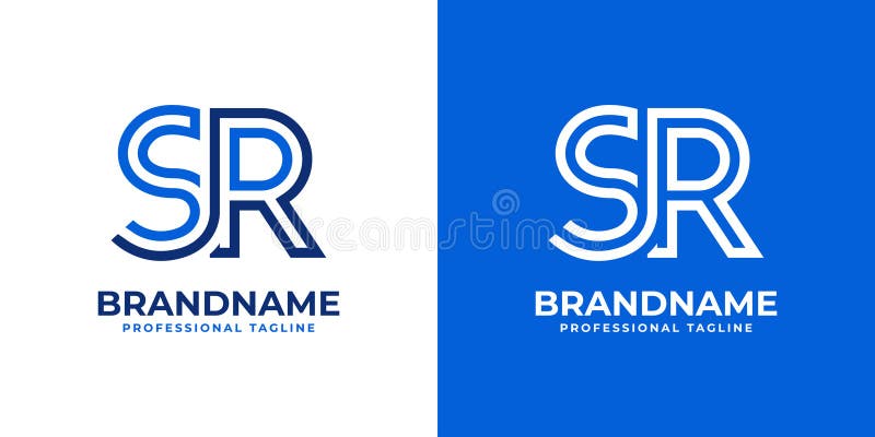 Letters SR Line Monogram Logo, Suitable for Business with SR or RS ...