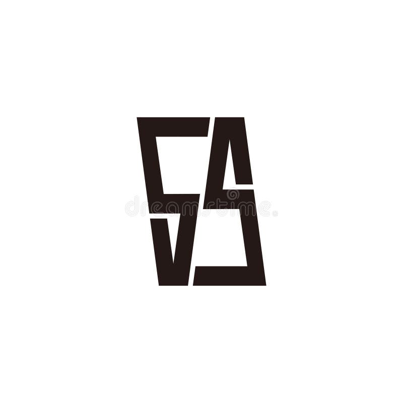 Letters Ss Simple Geometric Line Symbol Logo Vector Stock Vector ...