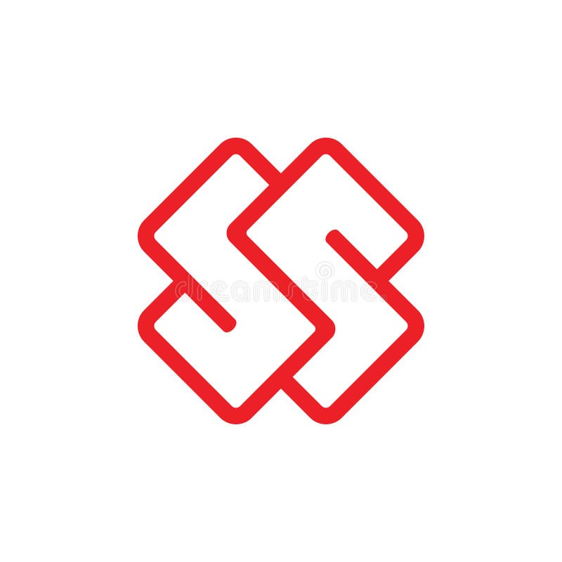 Letters Ss Square Thin Line Geometric Logo Vector Stock Vector ...