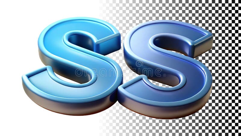SS Letters in Blue, Typography, and Alphabet Design Element Png ...