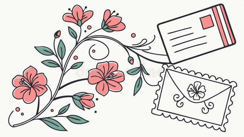 Letters and Stamps Mail Design, Postal Service and Communication ...