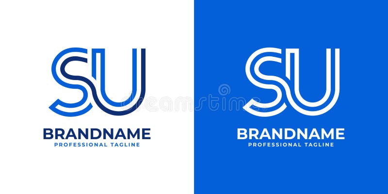 Letters SU Line Monogram Logo, Suitable for Business with SU or US ...