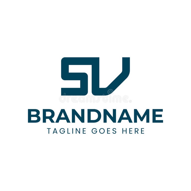 Letters SV Monogram Logo, Suitable for Any Brand with VS or SV Initials ...