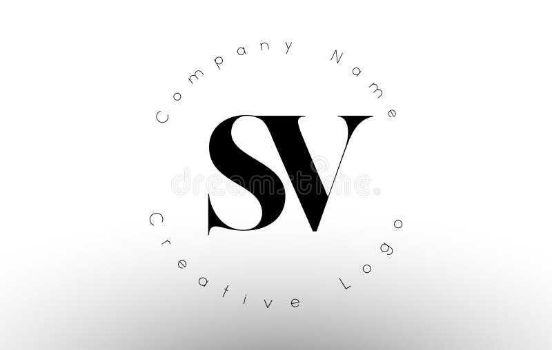 Letters SV S V Logo with a Minimalist Design. Simple SV S V Icon with ...