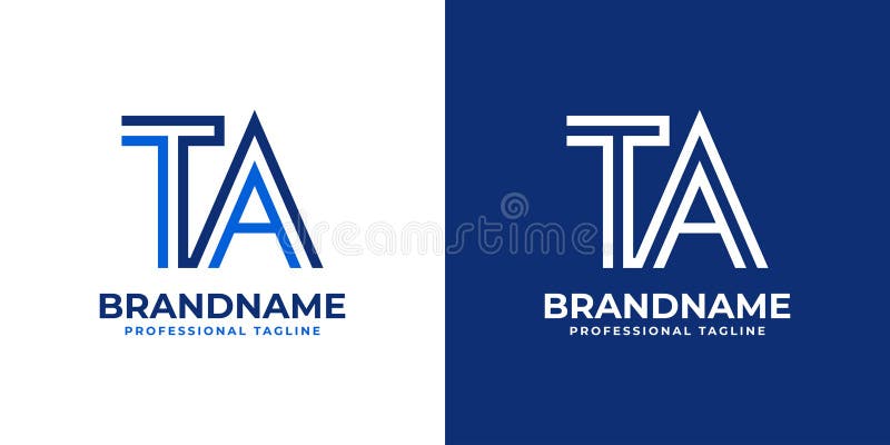 Letters TA Line Monogram Logo, Suitable for Business with TA or at ...