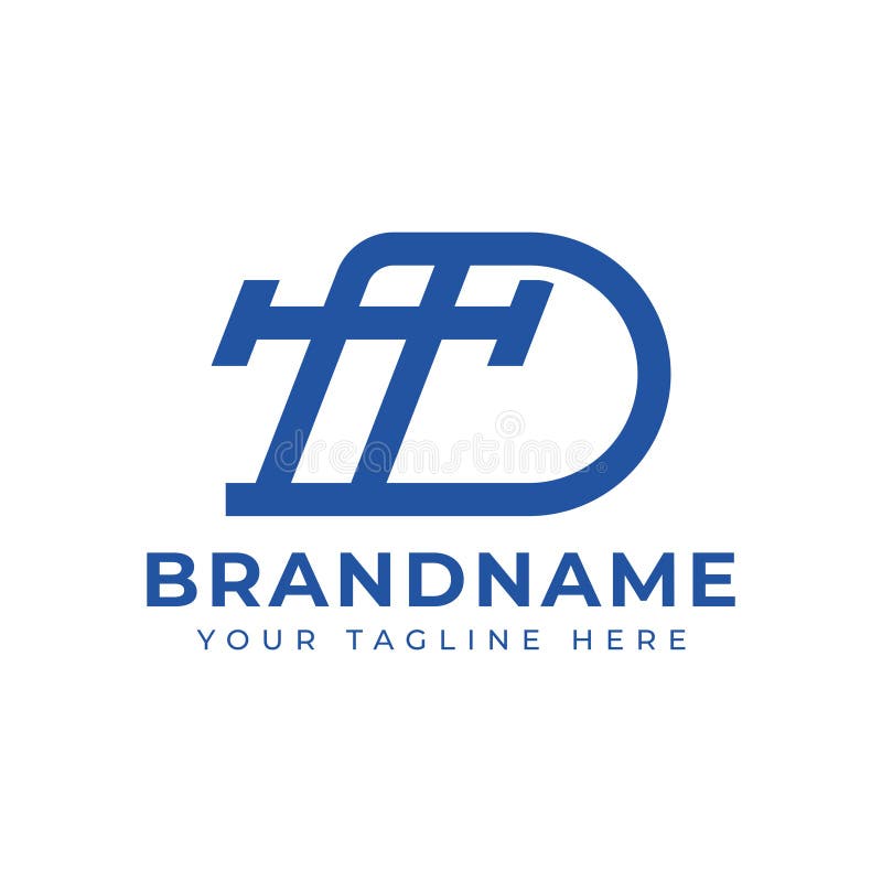 Letters TD or DT Monogram Logo, Suitable for Any Business with TD or DT ...