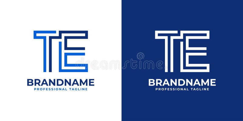 Letters TE Line Monogram Logo, Suitable for Business with TE or ET ...