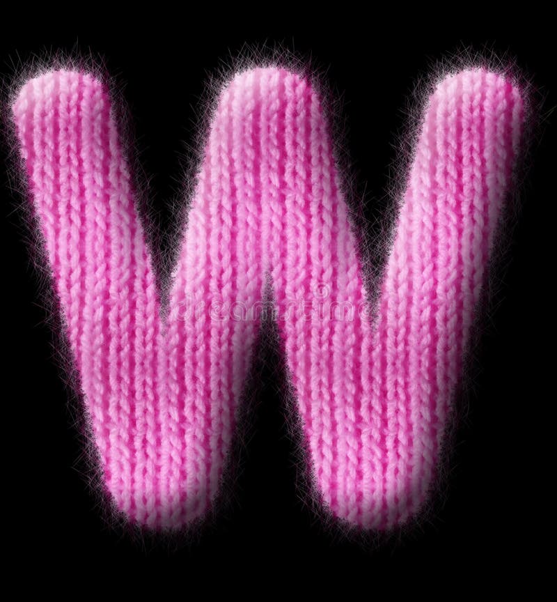 Letters with the Texture of Pink Wool Stock Image - Image of texture ...