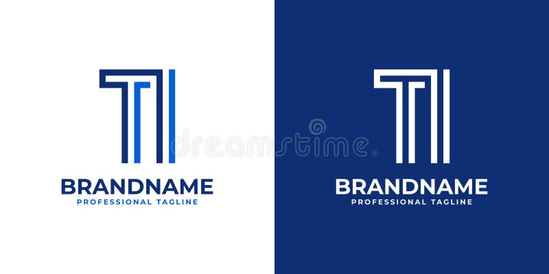 Letters TI Line Monogram Logo, Suitable for Business with TI or it ...