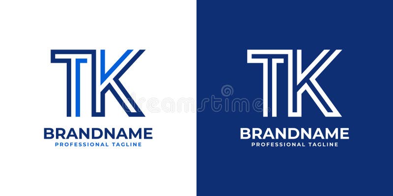 Letters TK Line Monogram Logo, Suitable for Business with TK or KT ...