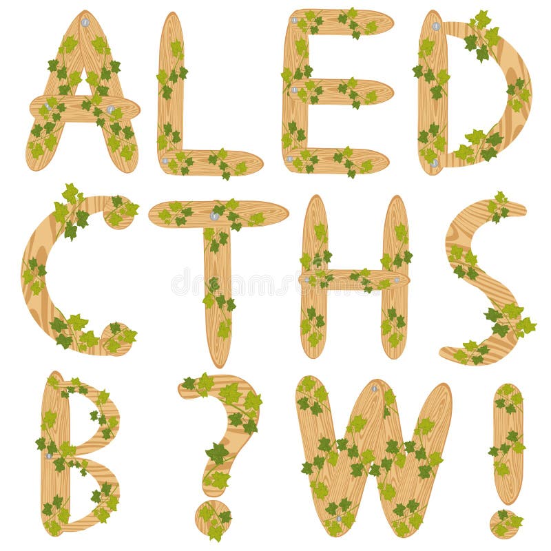 Letters from tree stock vector. Illustration of symbol - 29116699