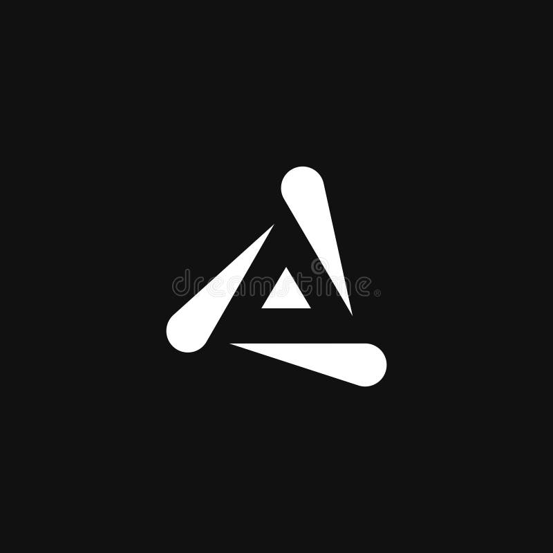 A Letters with Triangle Design - Triangular a Design Icon Stock ...