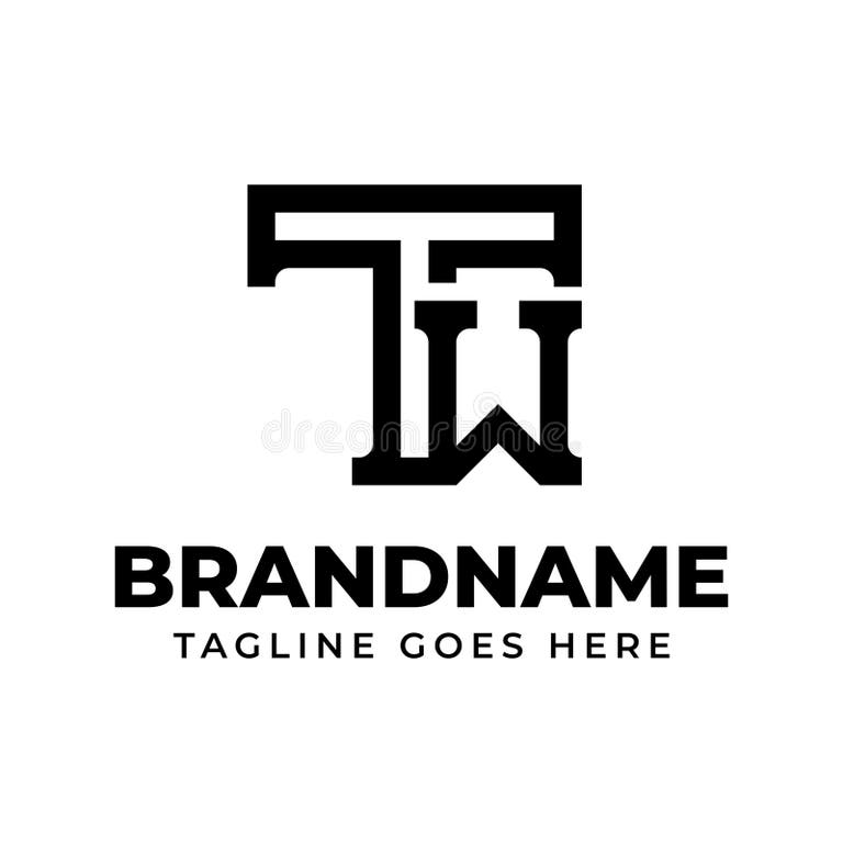 Letters TW Monogram Logo, Suitable for Any Brand with TW or WT Initials ...