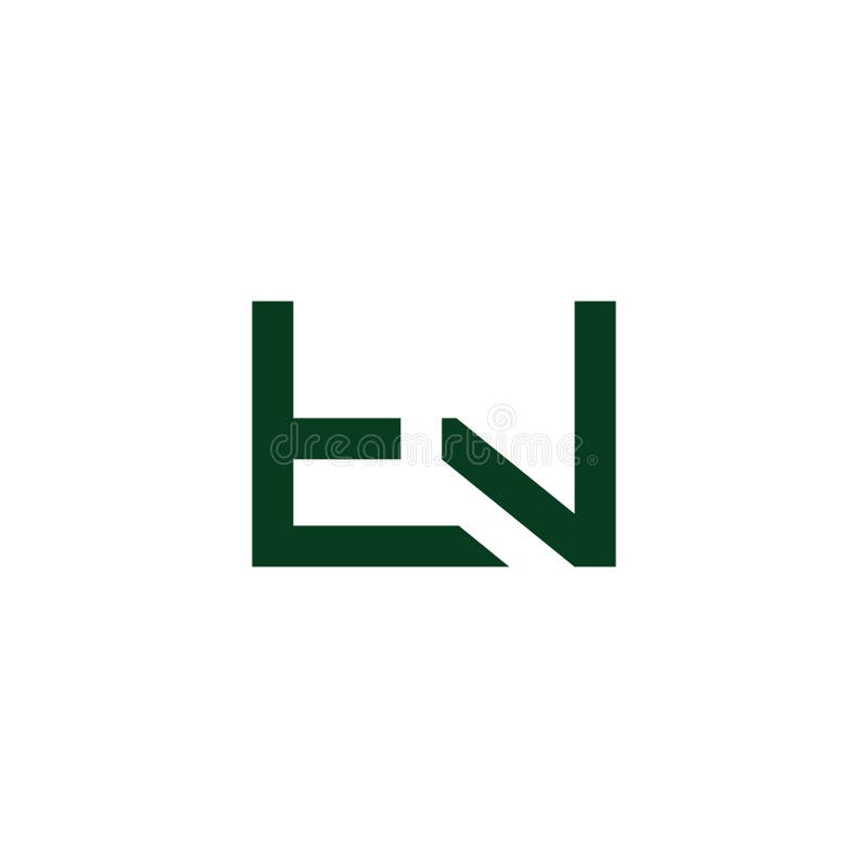 Letters Tw Simple Geometric Lines Logo Vector Stock Vector ...