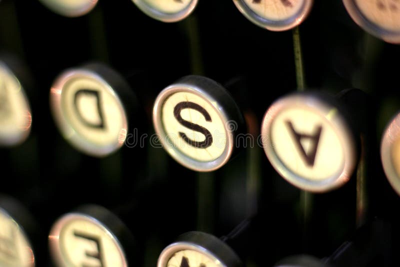 Letters on typewriter stock photo. Image of retro, round - 3690856